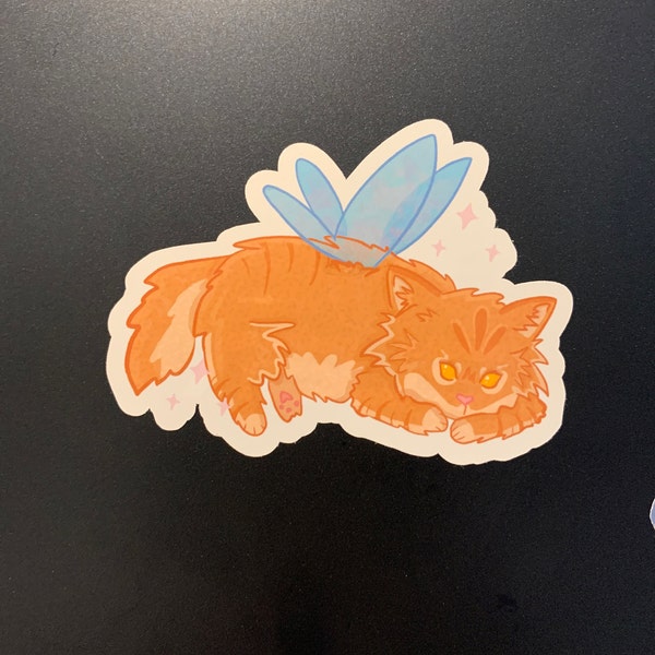 Fairy Cat Stickers | Original Vinyl Sticker | Glossy Water-resistant ...