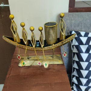 Antique Multicolor Train Engine Table Decor Statue: Perfect - Etsy