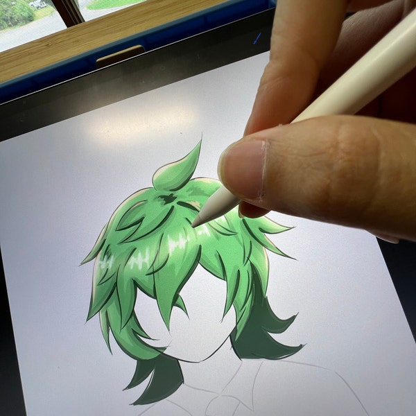 Soft Anime Style Procreate Brush Set - Lineart and Color Brush Pack ...