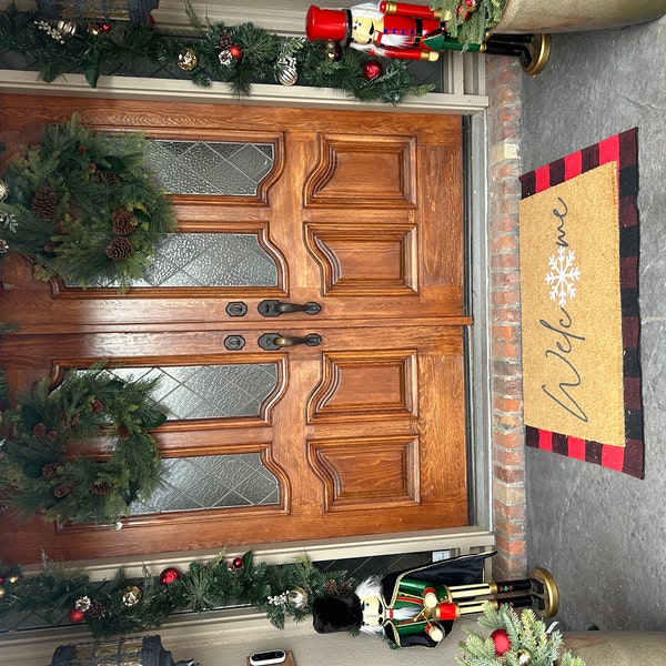 Welcome Snowflake Doormat, Winter Doormat, Welcome Mat, Winter Decor ...