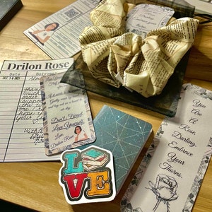 Aged Book Pages Cotton Scrunchie Book Cotton Hair Scunchie - Etsy