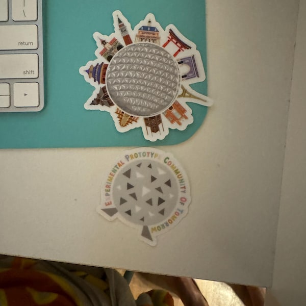 Epcot World Showcase Landmarks Transparent Laptop Sticker/ Disney World ...