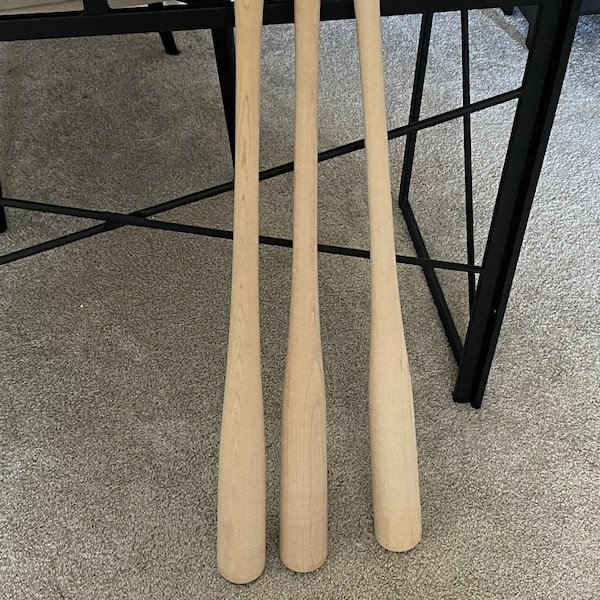 3 Pack Hard Rock Maple Baseball Bats: Cupped, Game Ready - Etsy