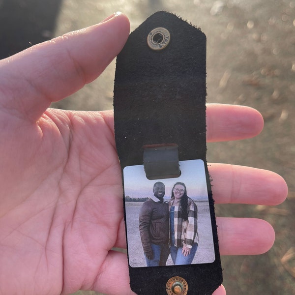 Man Accessory Leather Keychain With Photo, Personalized Gifts for Him ...