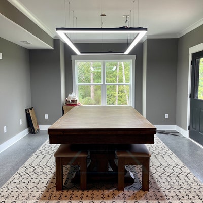 9ft-perimeter LED Billiard Pool Table Light Modern Design Game Room ...