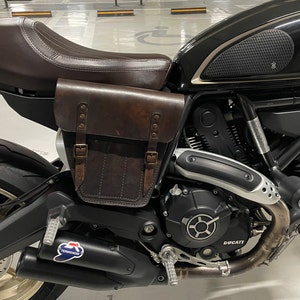 Triumph Bonneville Scrambler Leather Tank Belt Cafe Racer and Scrambler ...