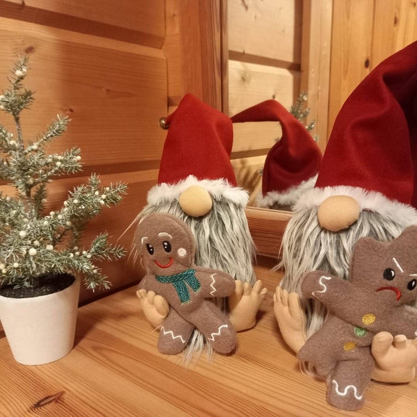 Gingerbread Man Bite Embroidery Pattern , in the Hoop, ITH, Softie ...