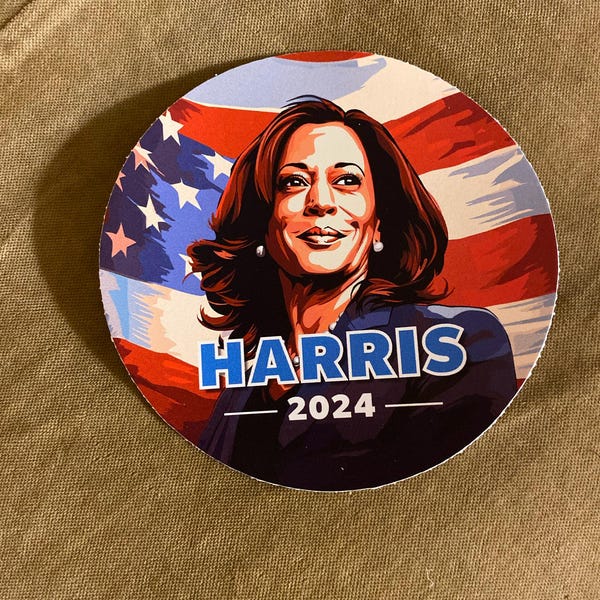 Kamala Harris for President 2024 - Round Vinyl Bumper Stickers - Etsy