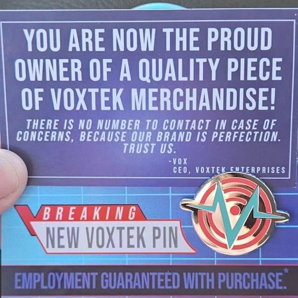 Voxtek Logo Hazbin Hotel Inspired Hard Enamel Pin - Etsy