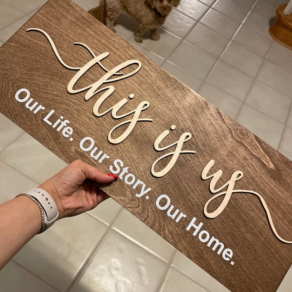 This is Us Sign Custom Wood Sign Rustic Home Decor Our First Home Our ...