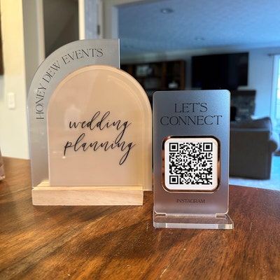 QR Code Sign Mini Stocking Stuffer Scan to Pay Sign Social Media Sign ...