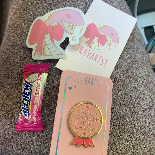 Certified Simp Badge Enamel Pin | Valentine's Day Gift Bag Jacket Medal ...