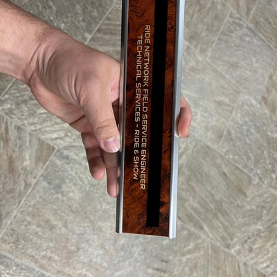 Business Name Tag for Work Custom Engraved Plaque Green Plastic Plate ...