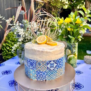 Positano Italy Tile Pattern Edible Image Sheet Cake Topper or - Etsy