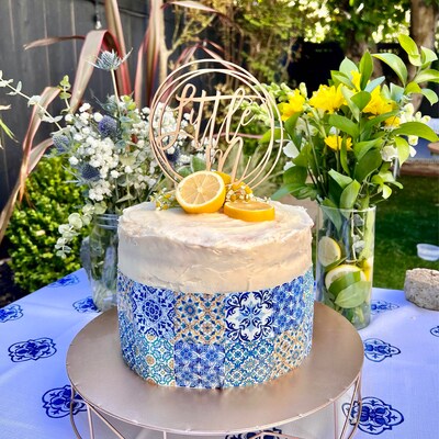 Positano Italy Tile Pattern Edible Image Sheet Cake Topper or - Etsy