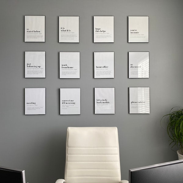 Office Wall Art Set | 81 PRINTABLES | Mega Bundle | Home Office Decor ...