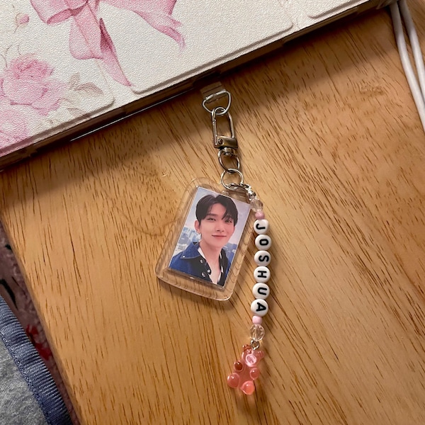 NMIXX Kpop Keychain Double Sided Photo With Beaded Name Charm | Lily ...