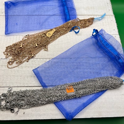 18 45cm Iridescent Stainless Steel Snake Chain. Finished Chain/single ...