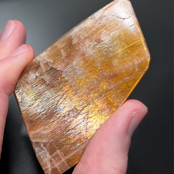 Flashy Golden Sunstone Freeform, Confetti Sunstone Freeform, Natural ...