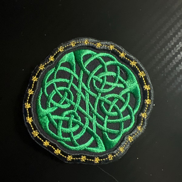 Celtic Knot Patch Embroidered Iron on Celtic Knot Embroidery Fabric ...