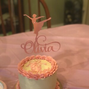 Dancer Cake Topper, Personalized Centerpiece, Glitter Cake Topper With ...