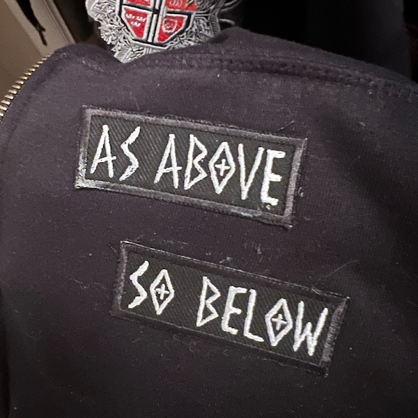 As Above so Below Iron on Embroidered Patch Heavy Metal Style Patch - Etsy