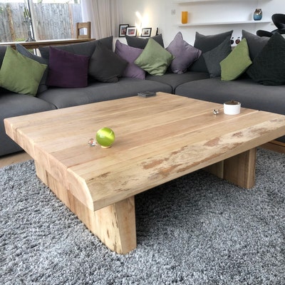 Exclusive Hand-crafted Chunky Oak Sleeper Coffee Table Available in ...