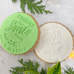 Custom Christmas Cookie Stamp: Personalised Cookies for Santa - Etsy UK
