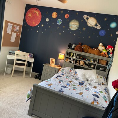 Full Sun & Planets Wall Stickers Set, Solar System Kids Room Decor or ...