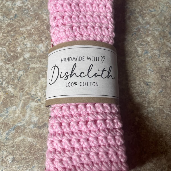 Dishcloth Wrapper Label, Crochet or Knitted Dishcloths, Printable ...