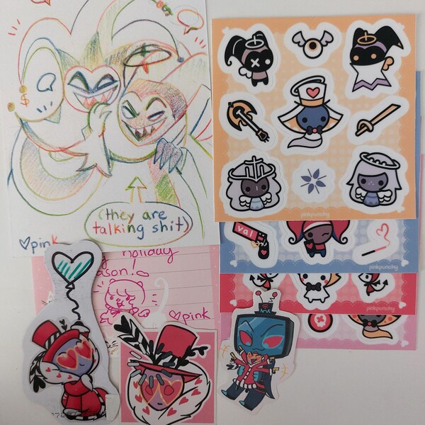 Hazbin Hotel MINI Vinyl Sticker Sheets - Etsy