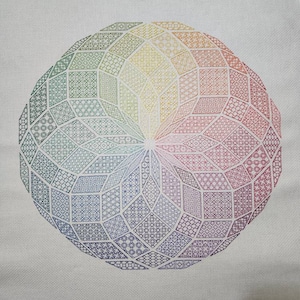 Colour Wheel PDF Blackwork Embroidery Chart, Downloadable PDF ...