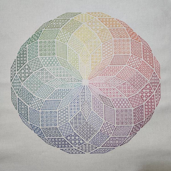 Colour Wheel PDF Blackwork Embroidery Chart, Downloadable PDF ...