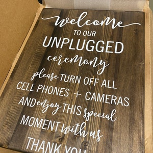 Unplugged Wedding Sign Unplugged Ceremony Sign Vertical | Etsy