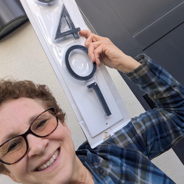 Madison Address WALL Plaque Sign, TWO Line Address Sign, Powder Coated ...