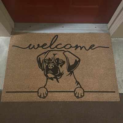 Personalized Dog Gift, Welcome Mat Dog, Dog Doormat, Custom Dog Gift ...