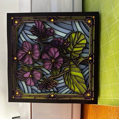 3D Layered Clover Shadow Box Svg Spring Shadow Box Flowers 3D SVG, St ...