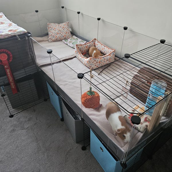 Candc /kavee Cage Size Fleece Cage Liners, Guinea Pig Fleece Cage ...