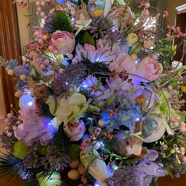 Large Tuscan Floral Arrangement,tuscany Table Centerpiece,luxury Faux ...