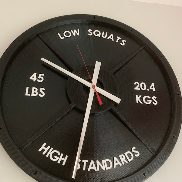 Weight Plate Custom Text Clock | Customizable 3D Printed Gift for ...