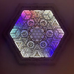Sacred Geometry Led Lamp tree of Life, Celtic Wall Art - Etsy