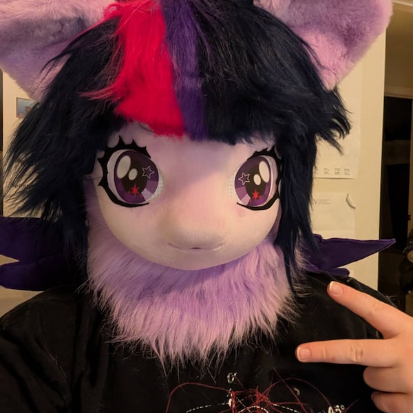 Cute Baby Pink Sheep Kig Furry Mask Head,fursuit Mask Head, Cat Kemono ...