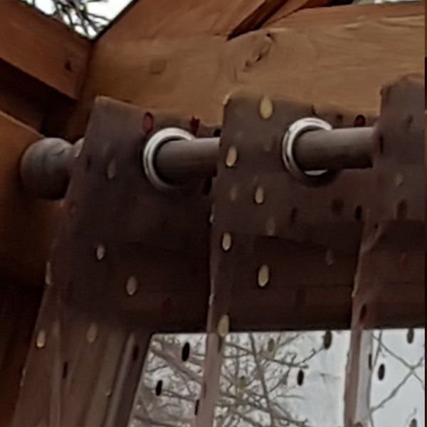 Gorgeous Reclaimed Wood Style Rustic Curtain Rod Rail Poles in Various ...