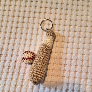 Baseball Bat Keychain Crochet PATTERN ONLY! PDF Download Amigurumi ...