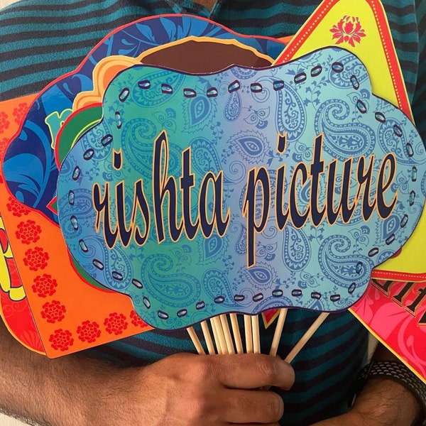 Desi Wedding Photo Booth Props: Indian Mehndi Sangeet Dholki - Etsy