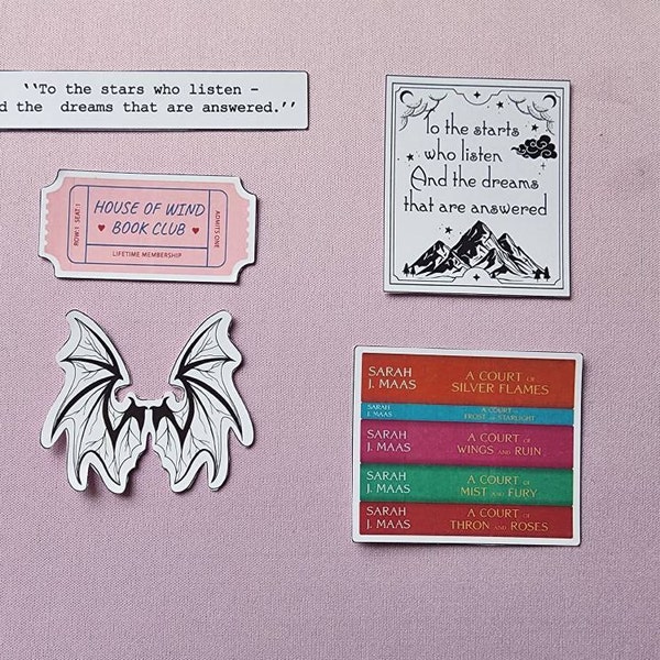 ACOTAR Printable Stickers Acotar Stickers Digital Kindle Stickers ...