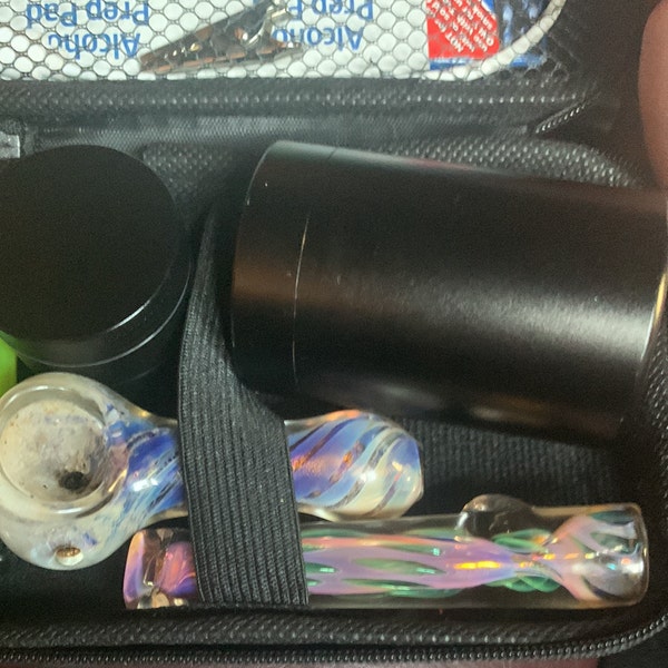 Smoking Bowl Kit | 4 Piece Metal Grinder | Pipe Grinder Set | Stash Box ...