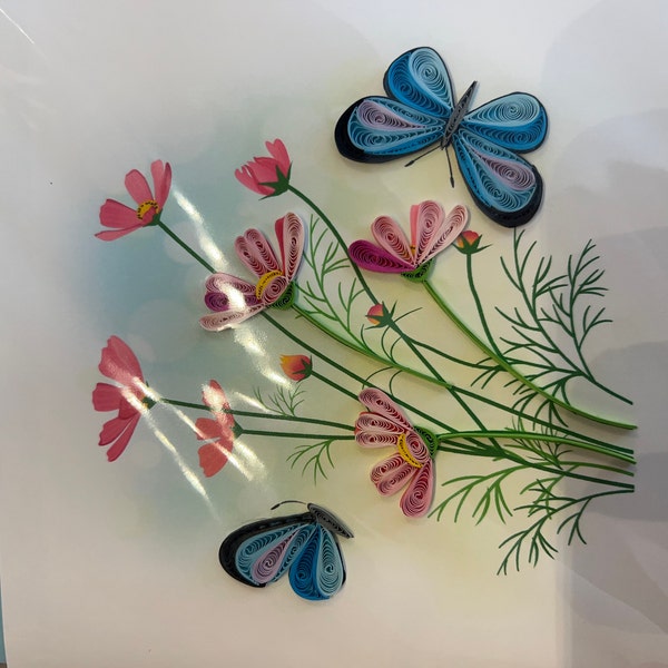 Butterfly Card, Quilling Greeting Card, Handmade Greeting Card ...