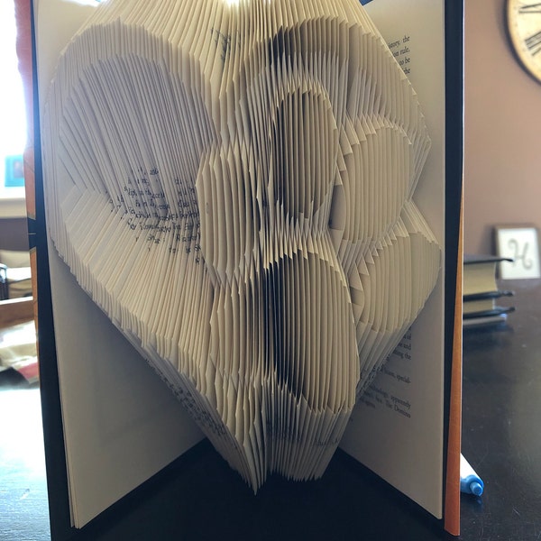 Paw in Heart Book Folding Pattern and Beginners Tutorial. DIY Gift ...