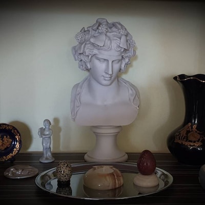 Lansdowne Antinous as Dionysus Bust Sculpture Antique Statue Greek God ...